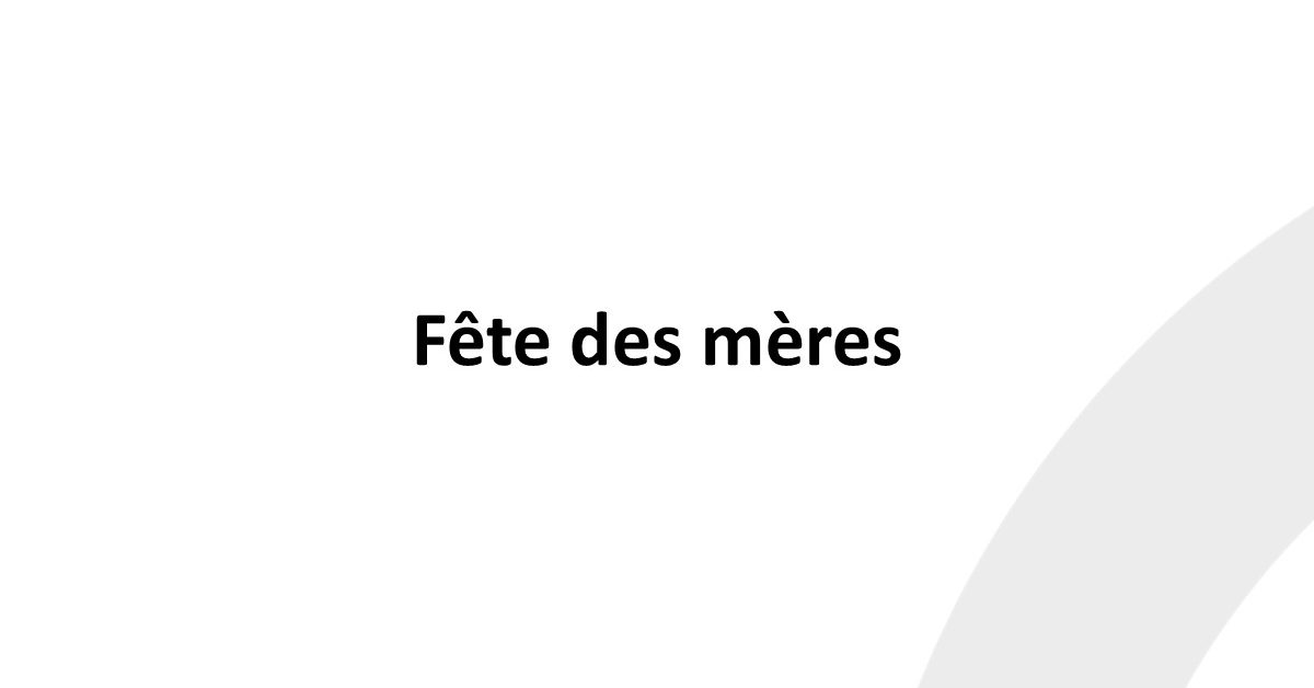 La fête des mères – Institut Saint Dominique